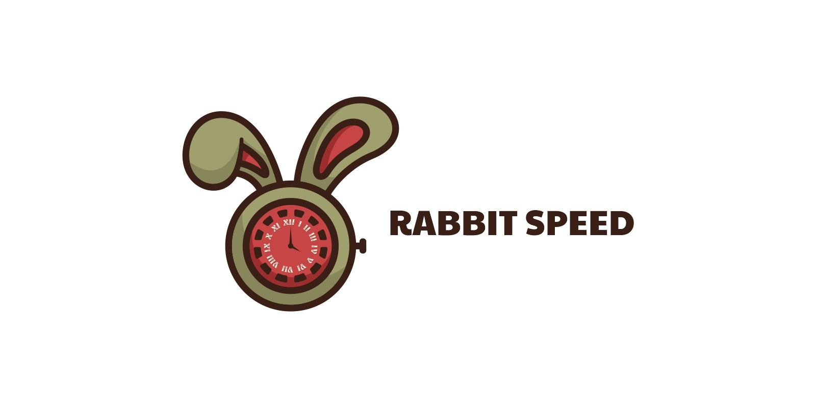 Rabbit Speed Simple Mascot Logo #218130 - TemplateMonster