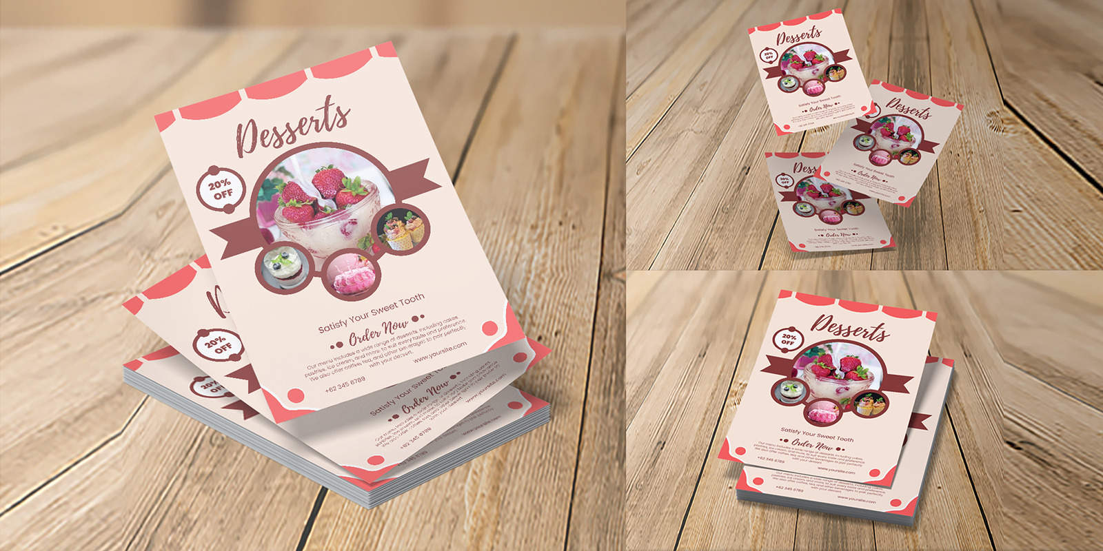 Dessert Food Flyer Template #317577 - TemplateMonster