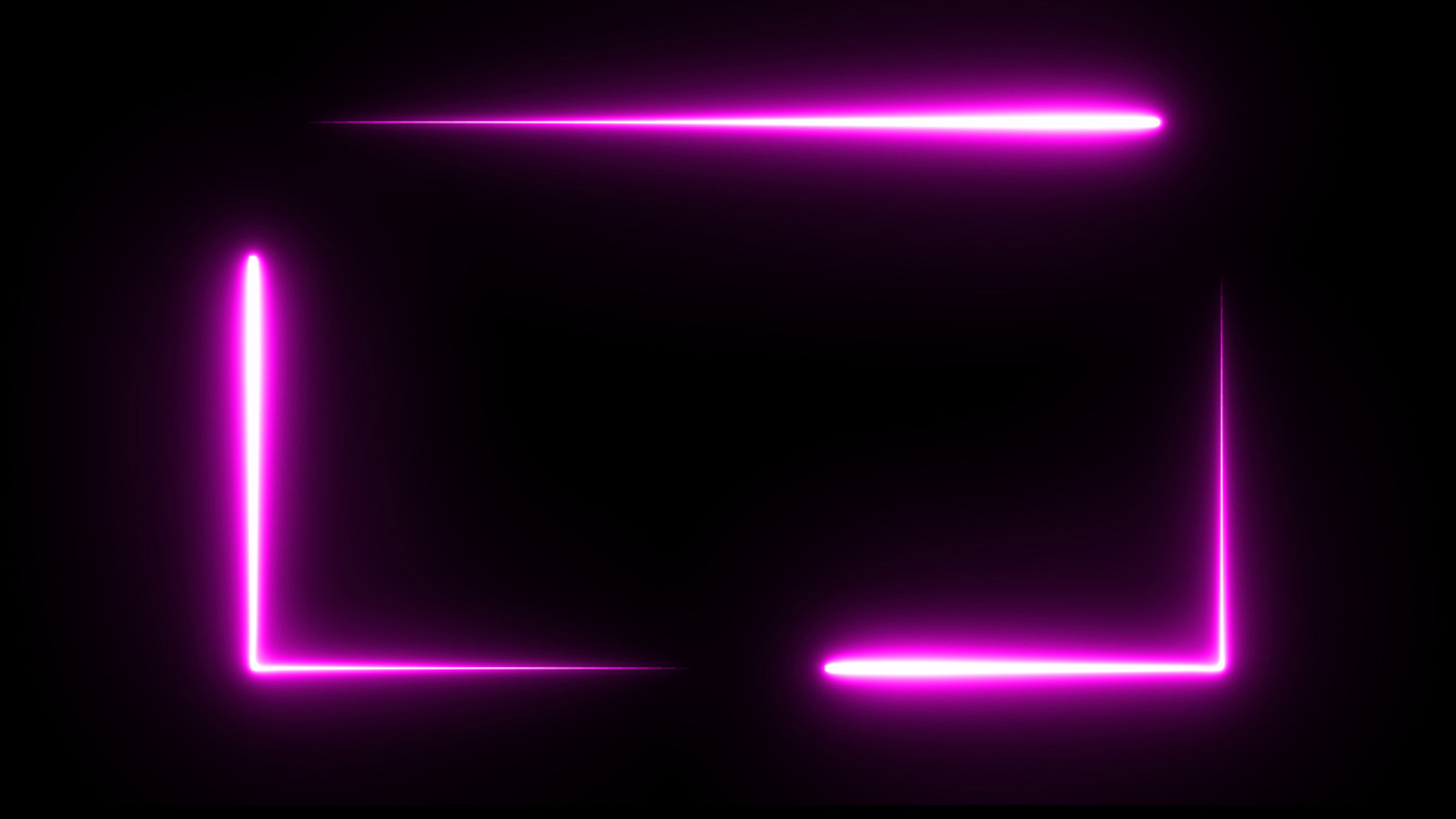 Neon Triple Line Webcam Frame Stock Motion Graphic Pack