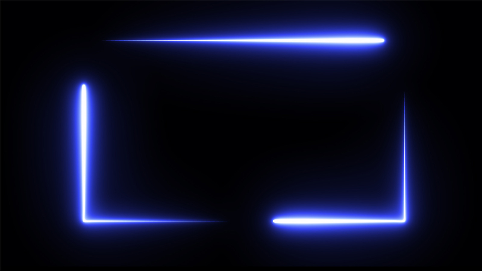 Neon Triple Line Webcam Frame Stock Motion Graphic Pack