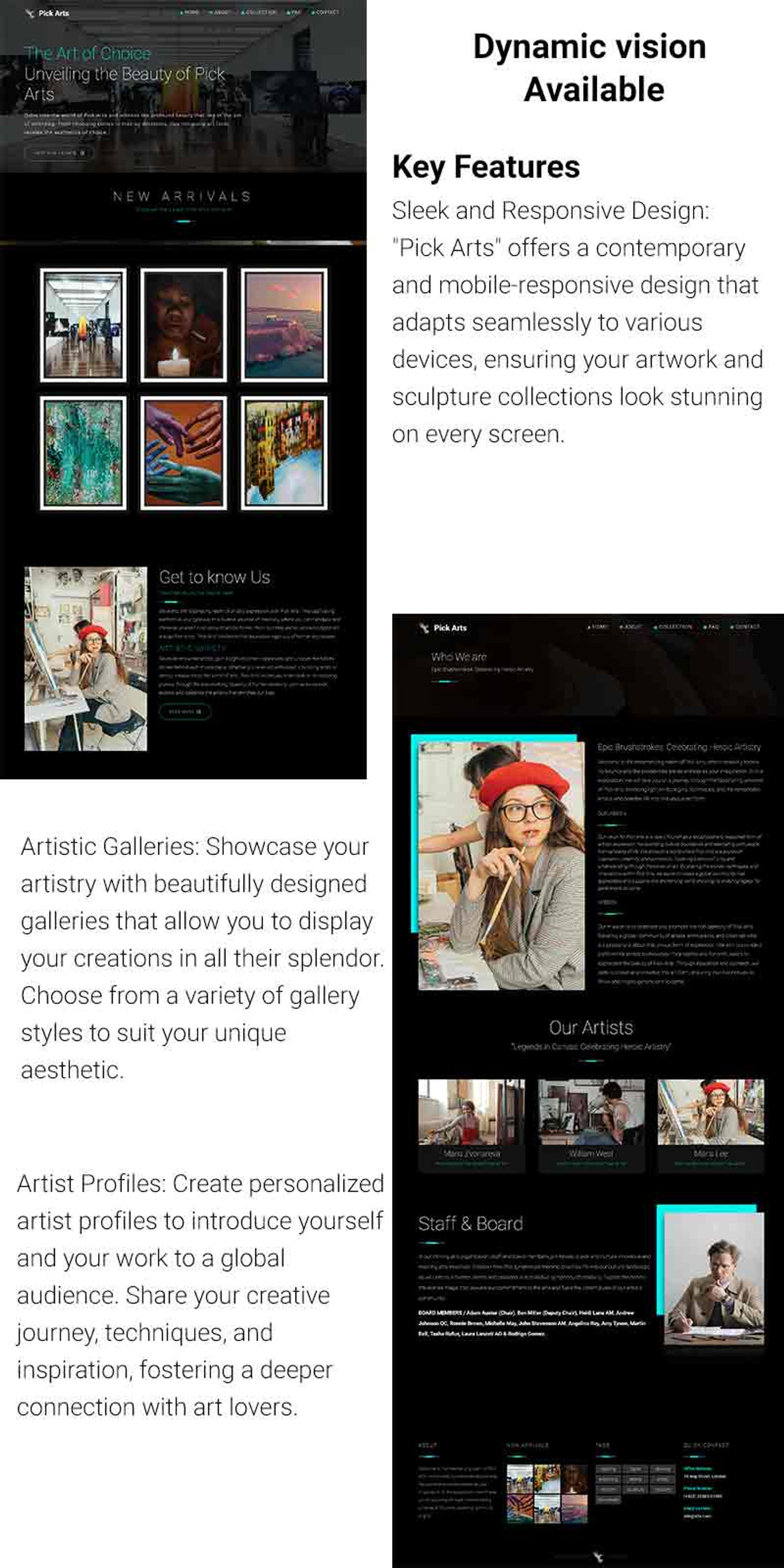 Pick Arts - Artists and Sculpture Collections HTML5 Template