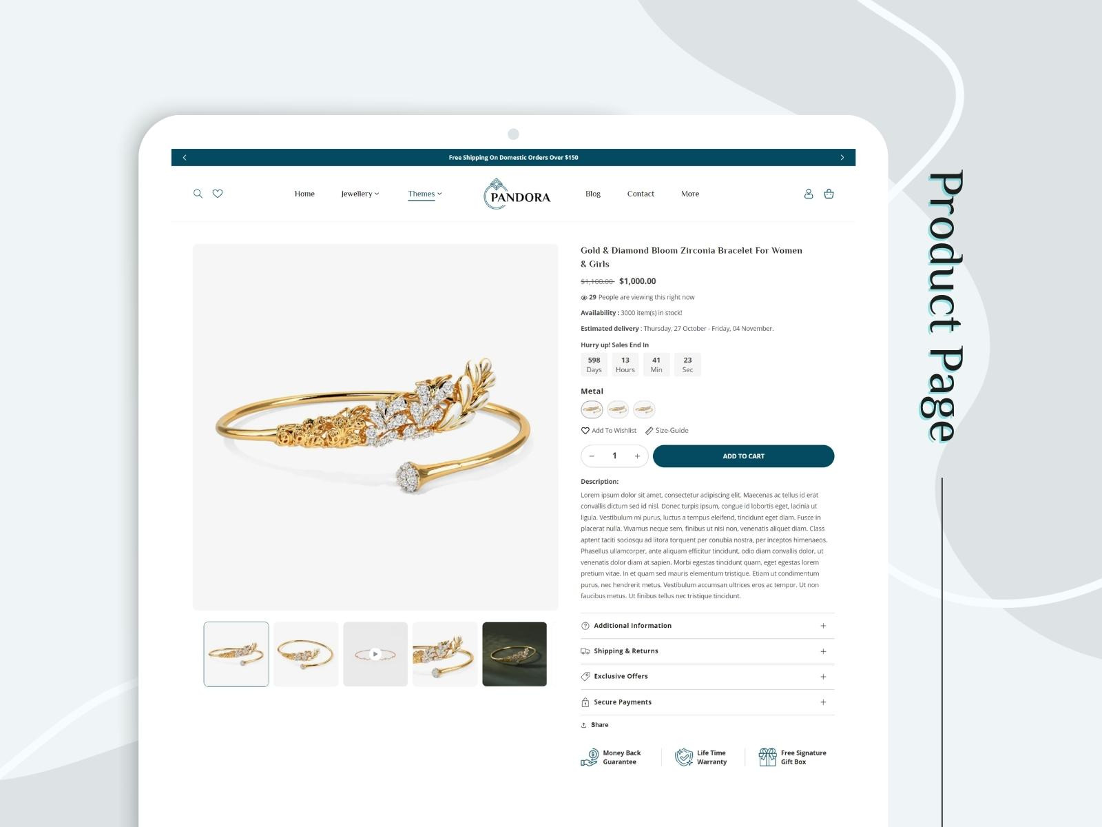 Pandora - Jewelry Shopify Theme | Minimalist & Clean Shopify jewellery ...