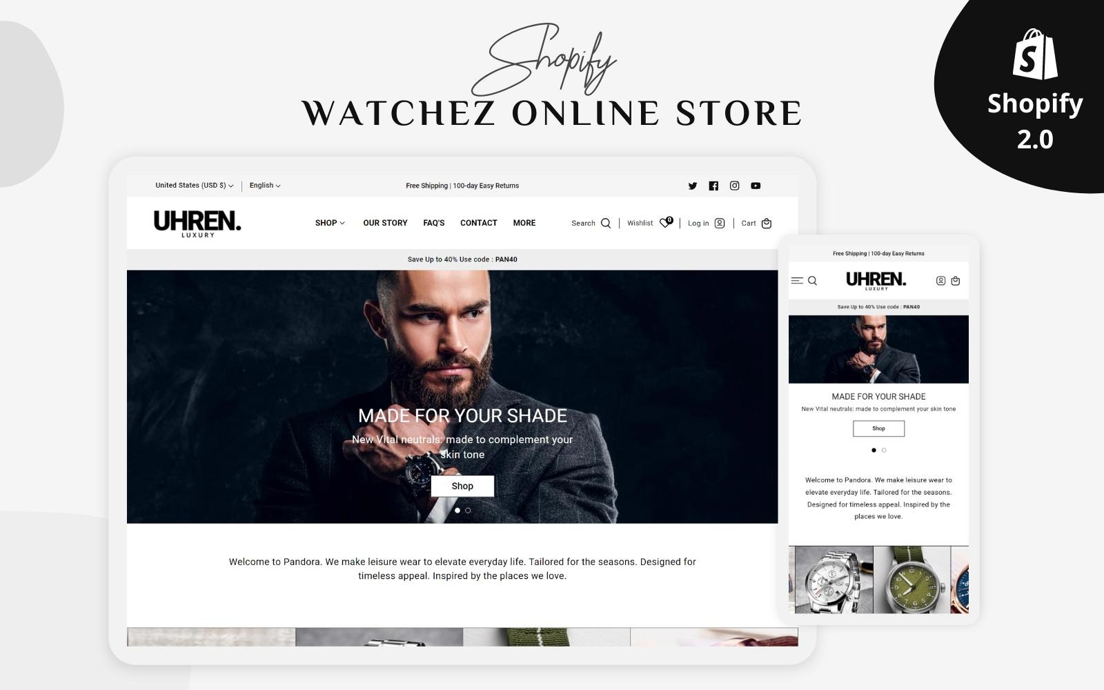 Luxury Shopify Watch Template| Shopify Watches Stores | Shopify Smart Watch Store | Shopify 2.0