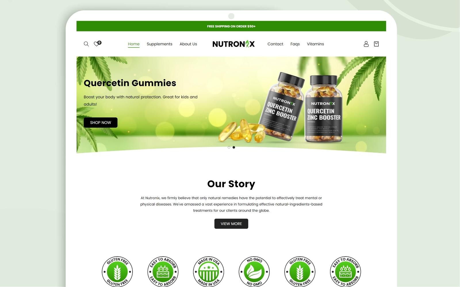 Nutronix- Shopify Nutrition Theme | Shopify Health Care Products ...