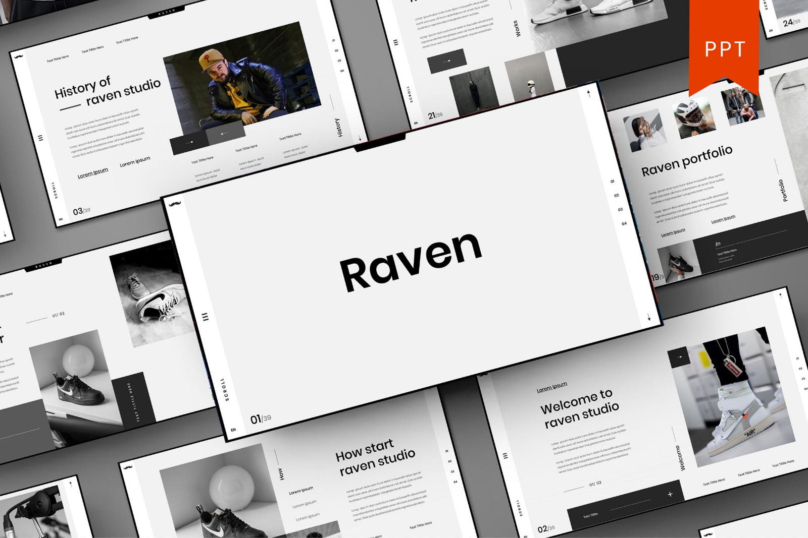 Raven – Business PowerPoint Template - TemplateMonster