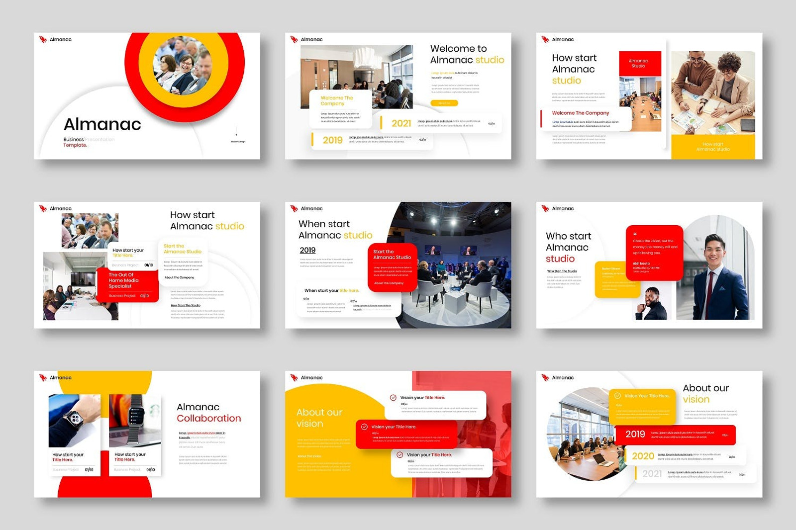 Almanac – Business PowerPoint Template - TemplateMonster