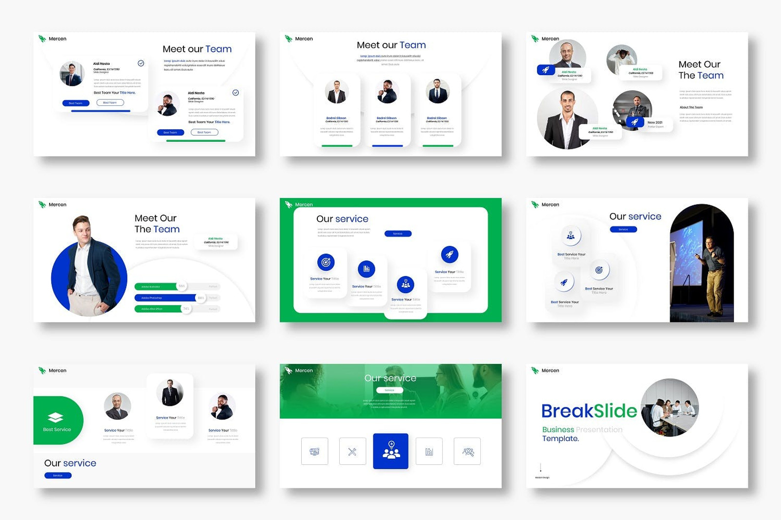 Mercen – Business PowerPoint Template - TemplateMonster