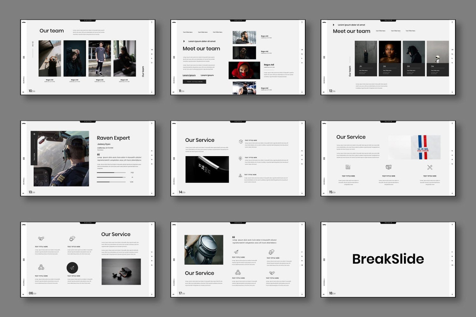 Raven – Business PowerPoint Template - TemplateMonster
