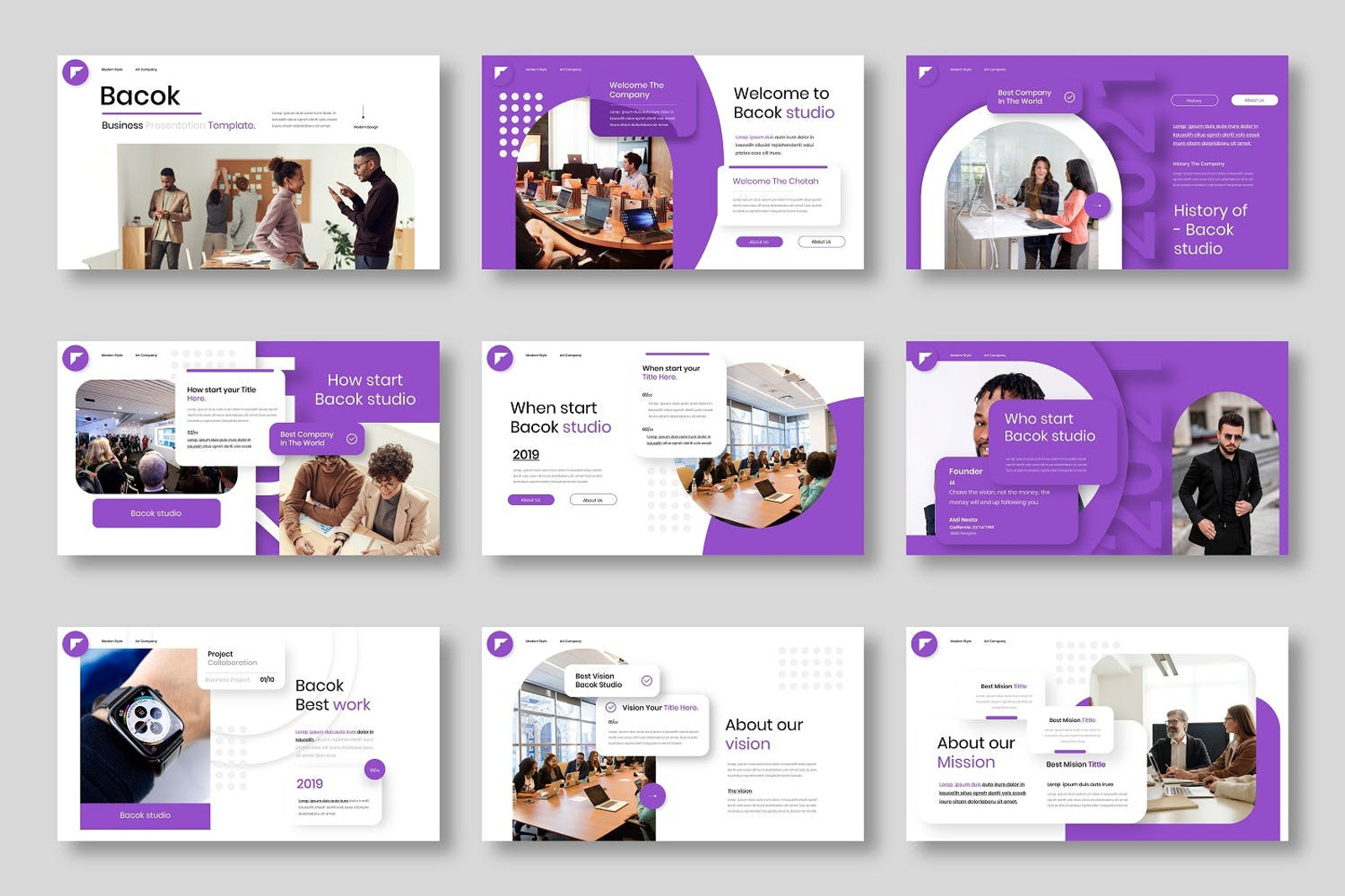 Bacok – Business PowerPoint Template - TemplateMonster