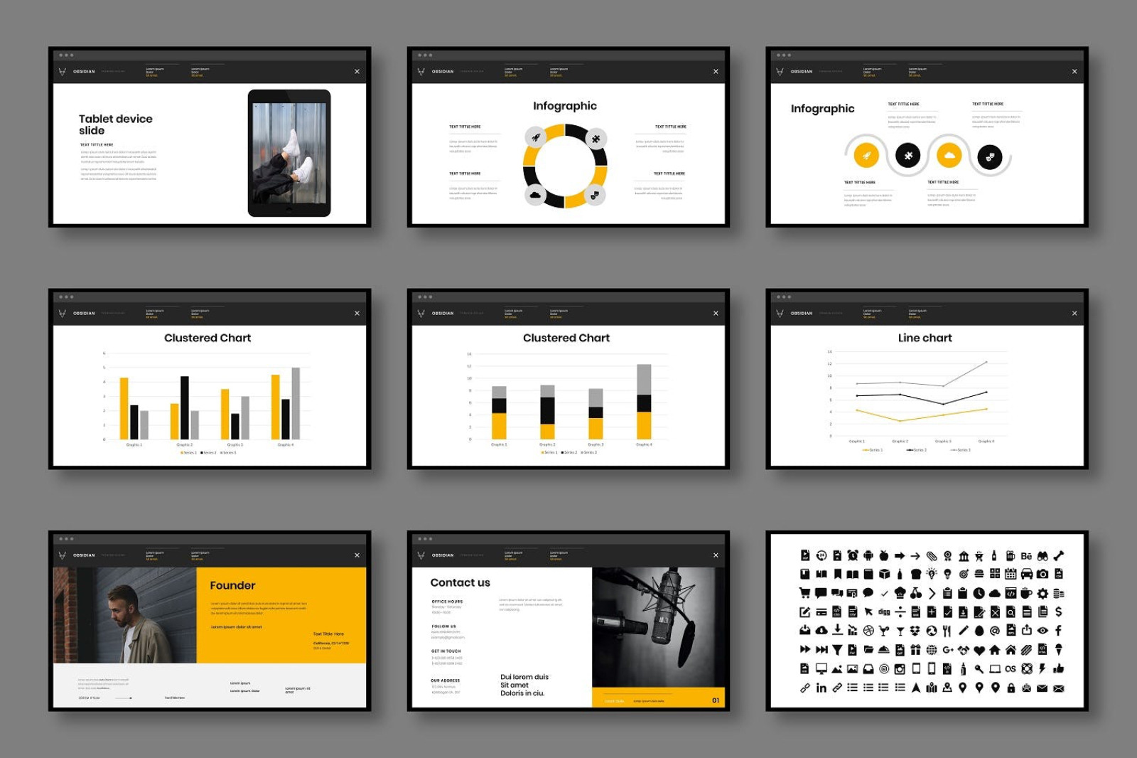 Obsidian – Business PowerPoint Template - TemplateMonster