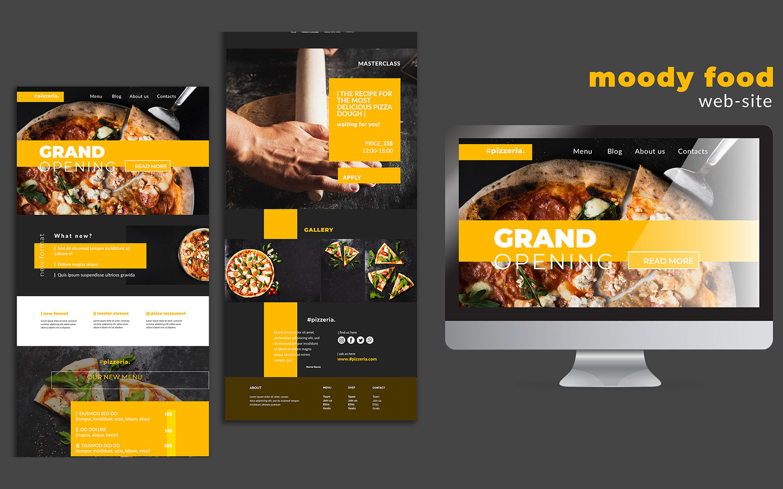 Pizza Landing Page Design PSD Template - TemplateMonster