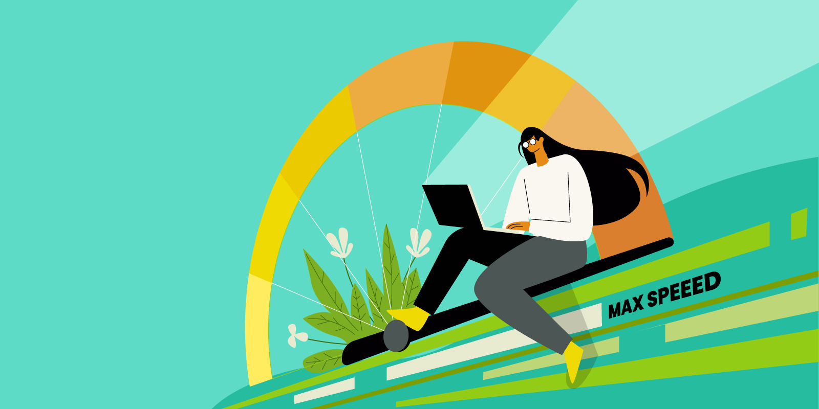 Fast Internet Speed Illustration Vector Concept