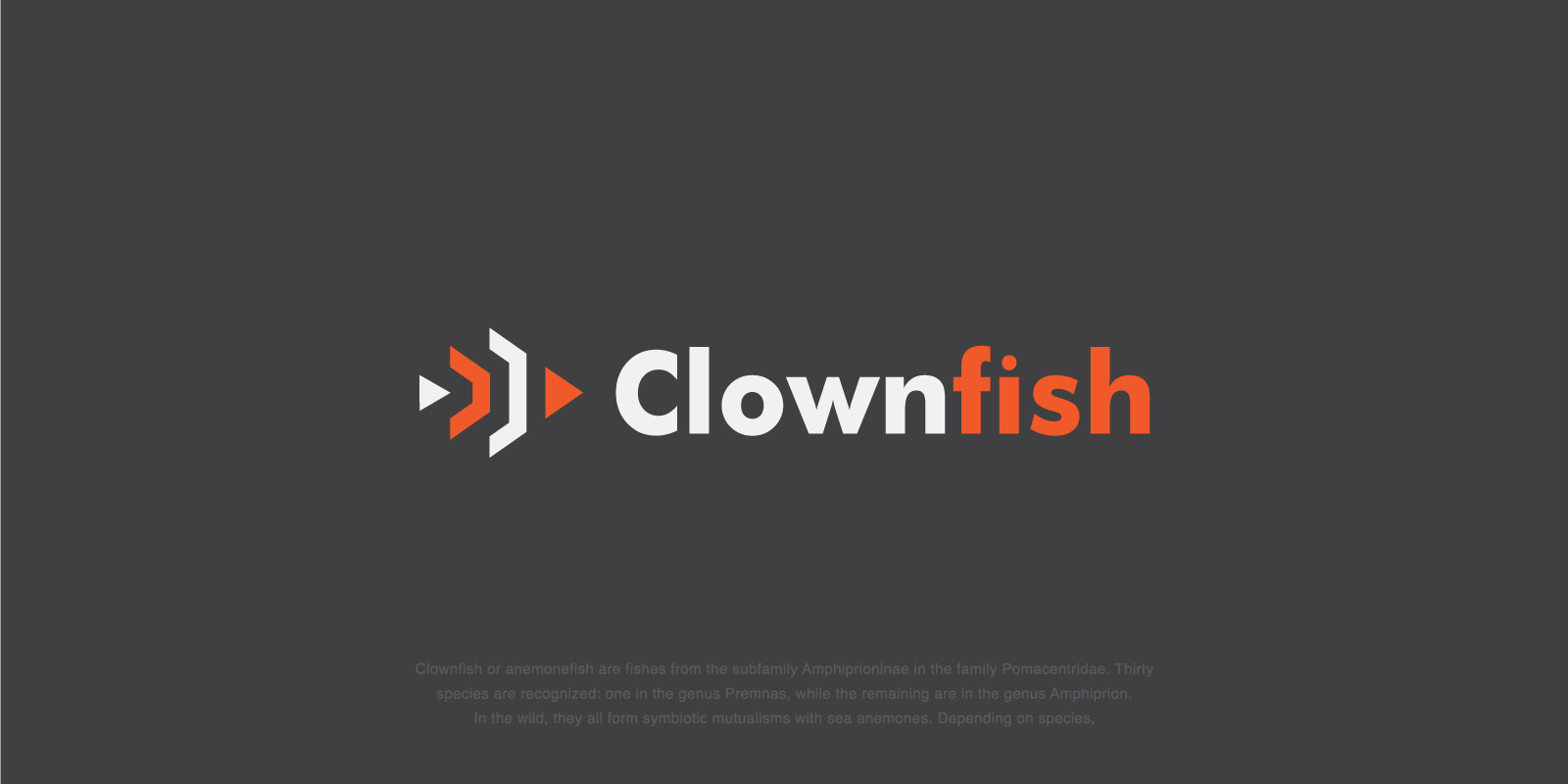 Clownfish Logo Design Template Vector - TemplateMonster