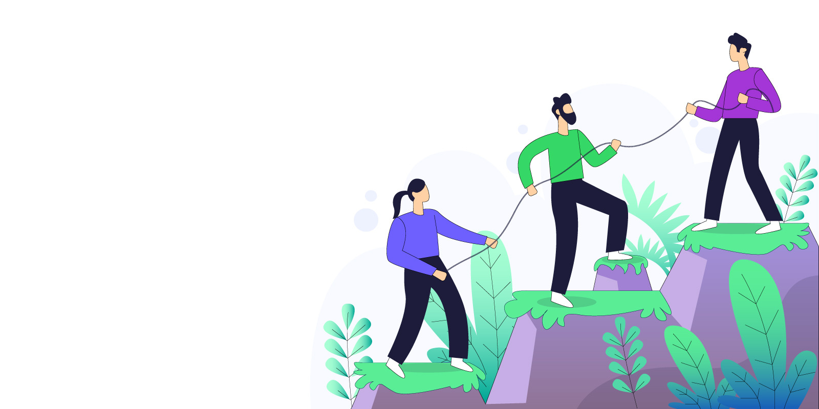 Worker Helping Each Other For Business Group Illustration Concept Vector