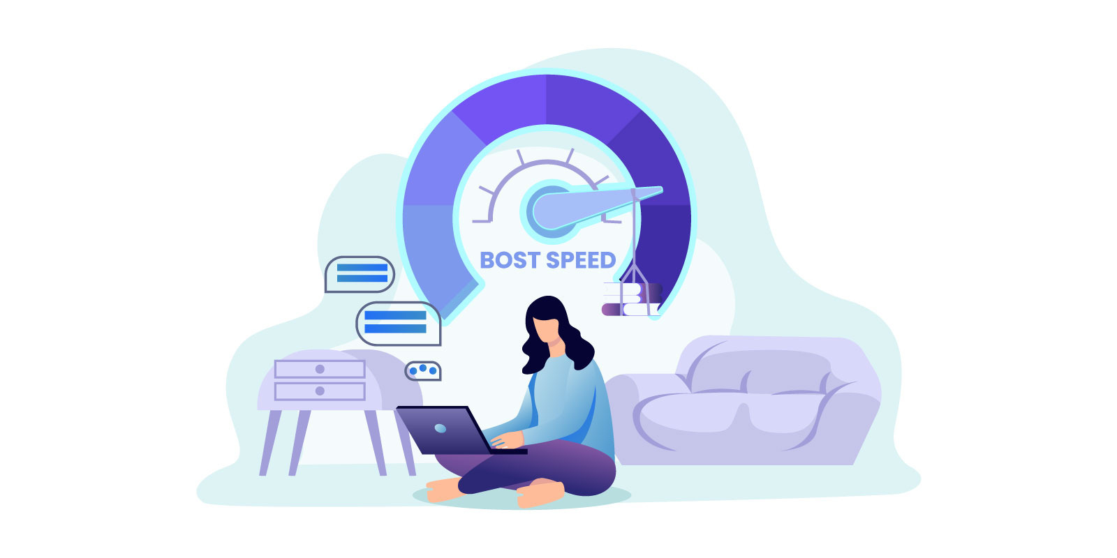 Internet Boost Speed Vector Illustration Concept
