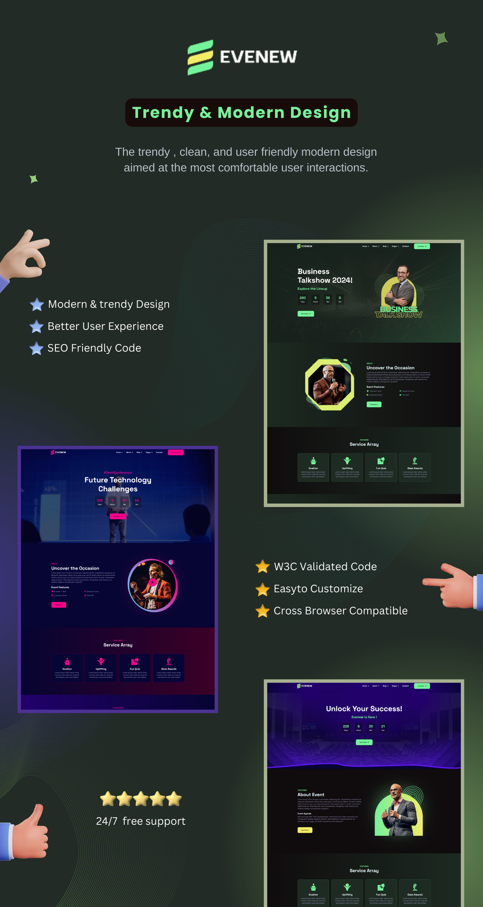 Evenew - Multipurpose Event Conference and Meetup HTML5 Template