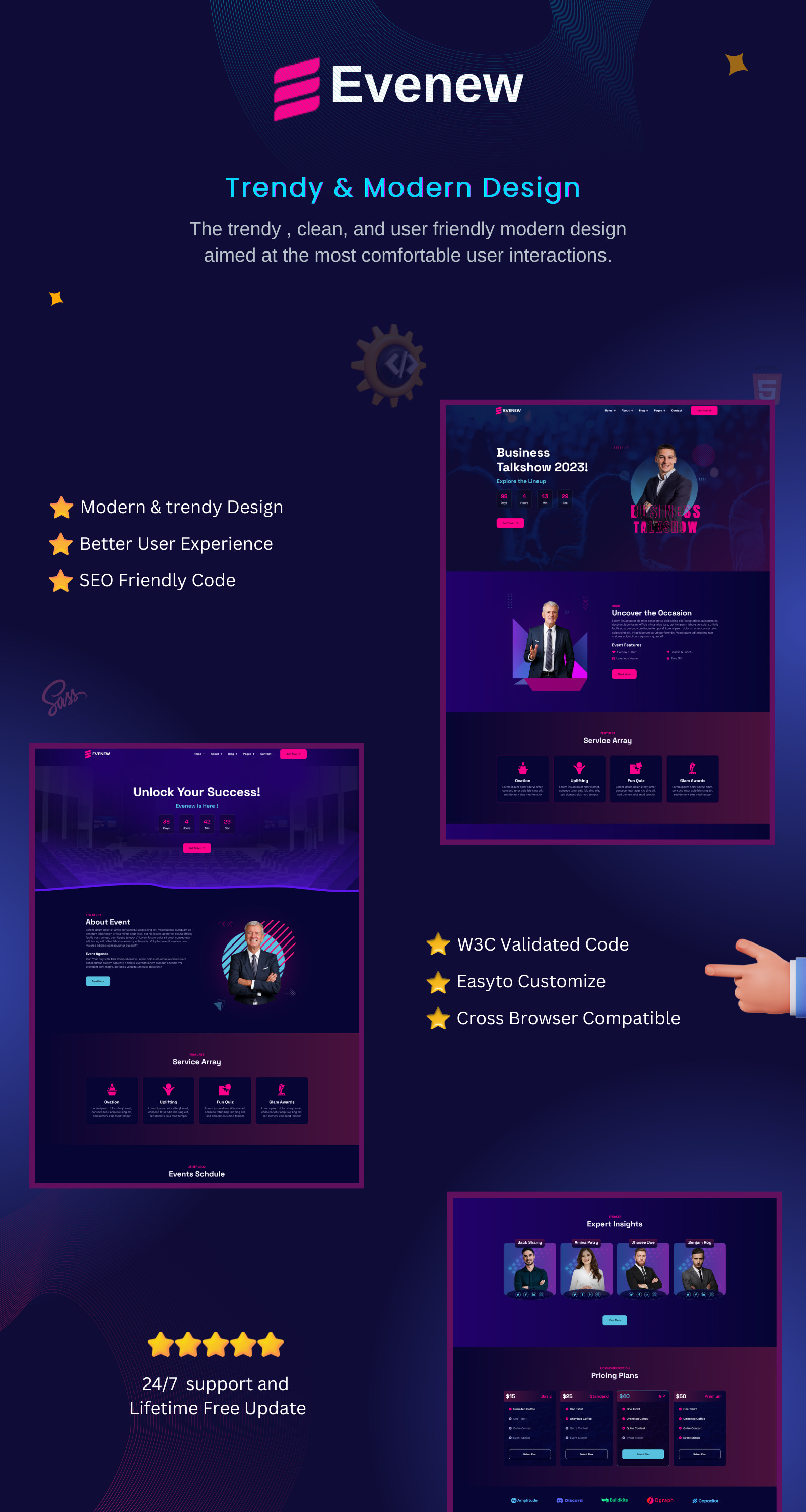 Evenew - Multipurpose Event Conference and Meetup HTML5 Template