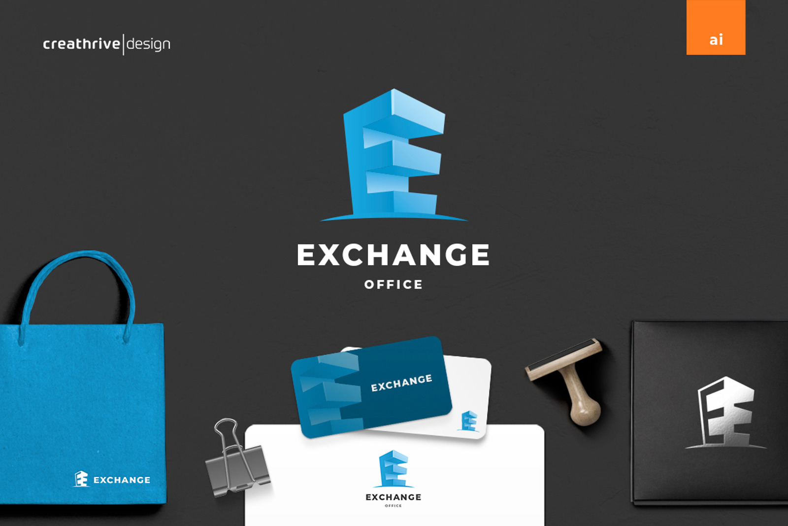 Exchange Building Logo Template #182934 - TemplateMonster