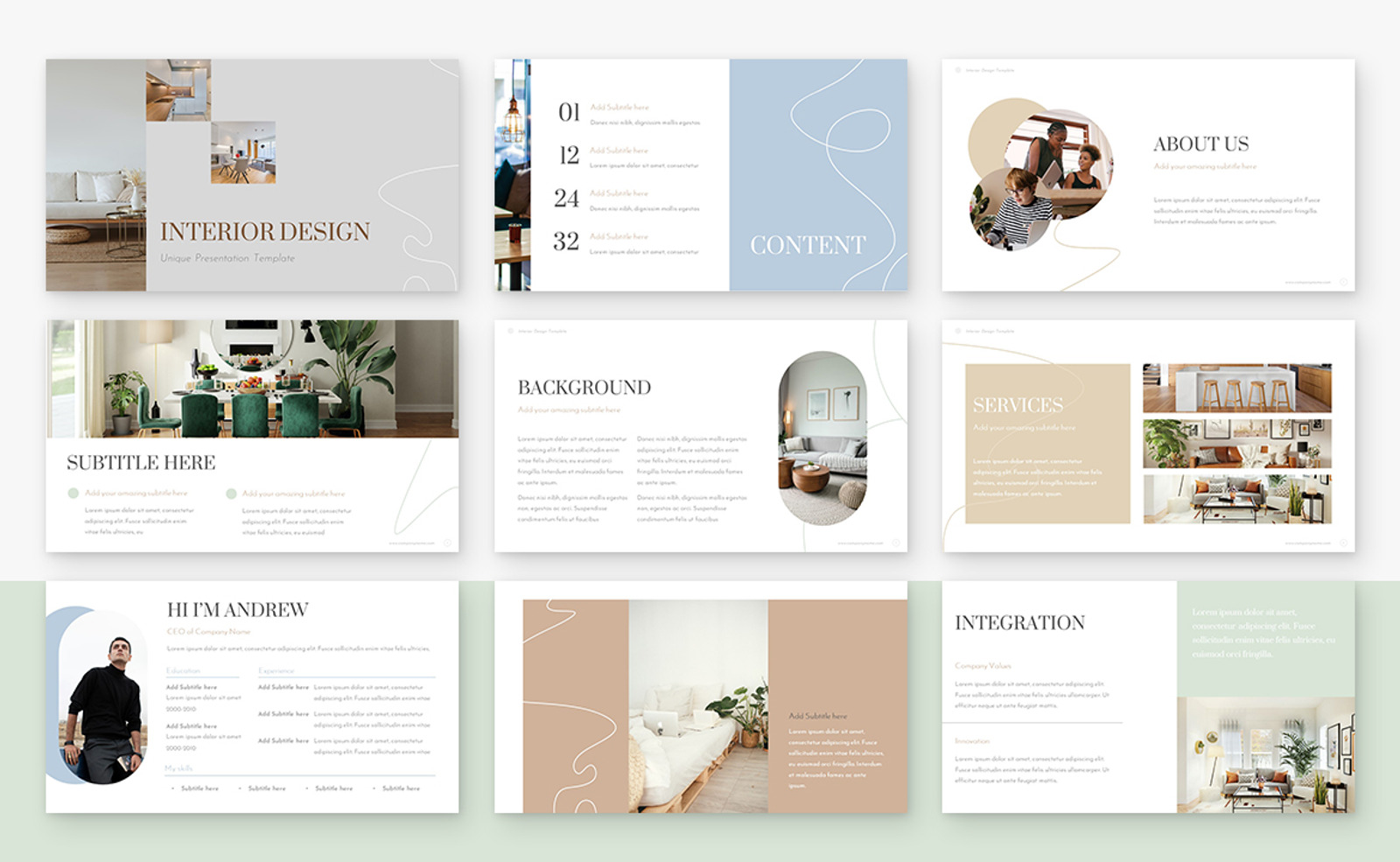 Interior Design Powerpoint Presentation Template