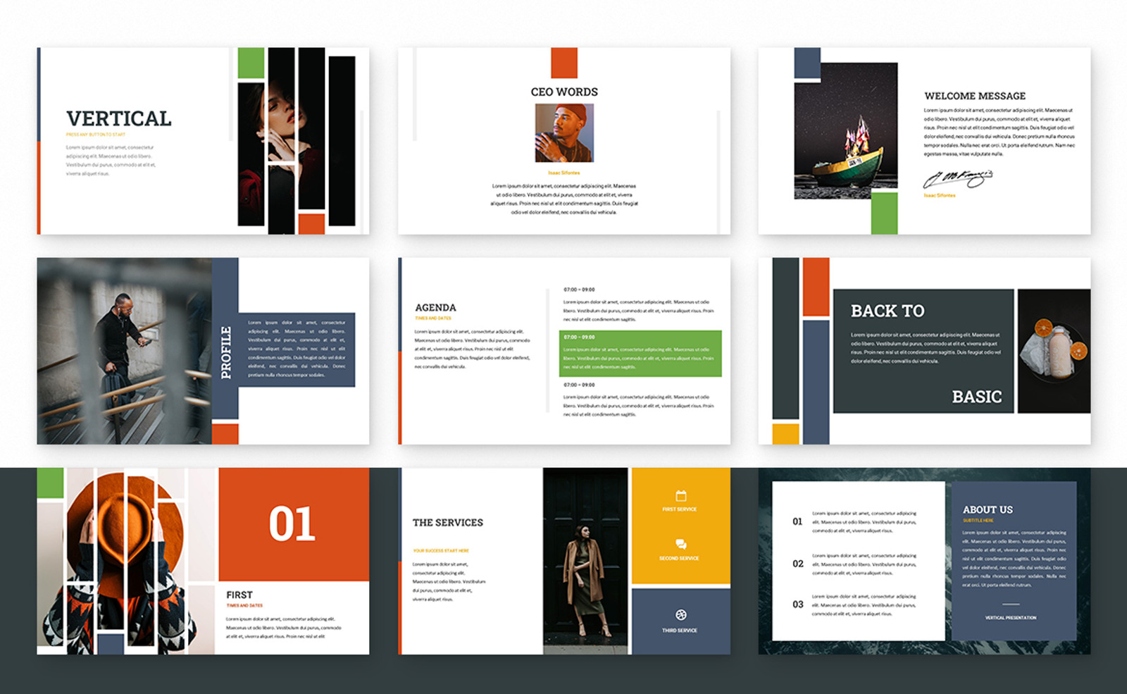 Vertical Powerpoint Presentation Template - TemplateMonster