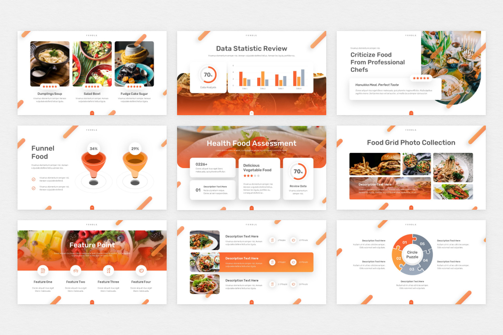 Foodle Food Review PowerPoint Template - TemplateMonster