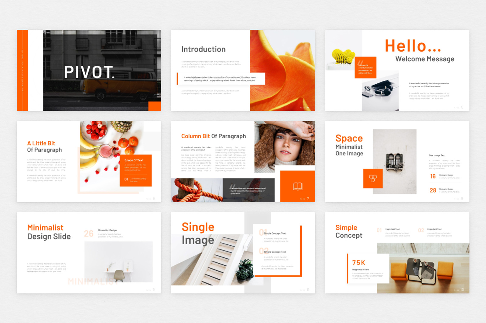 Pivot Minimalist PowerPoint template - TemplateMonster
