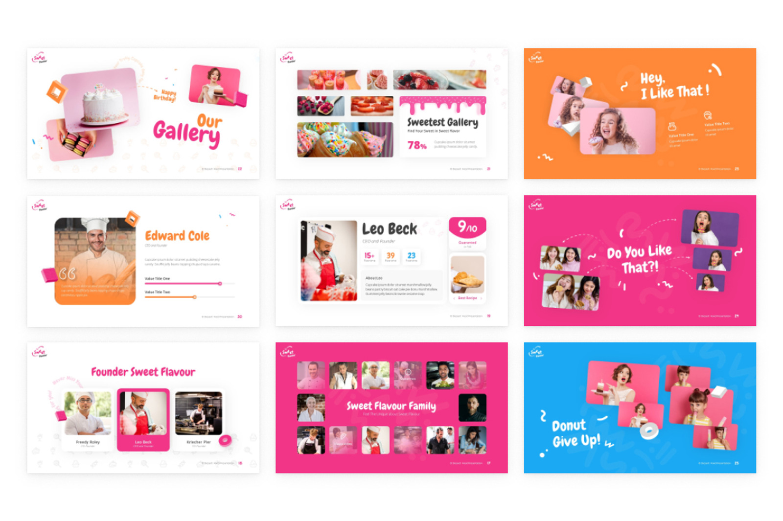 Sweet Flavour Food Creative PowerPoint Template