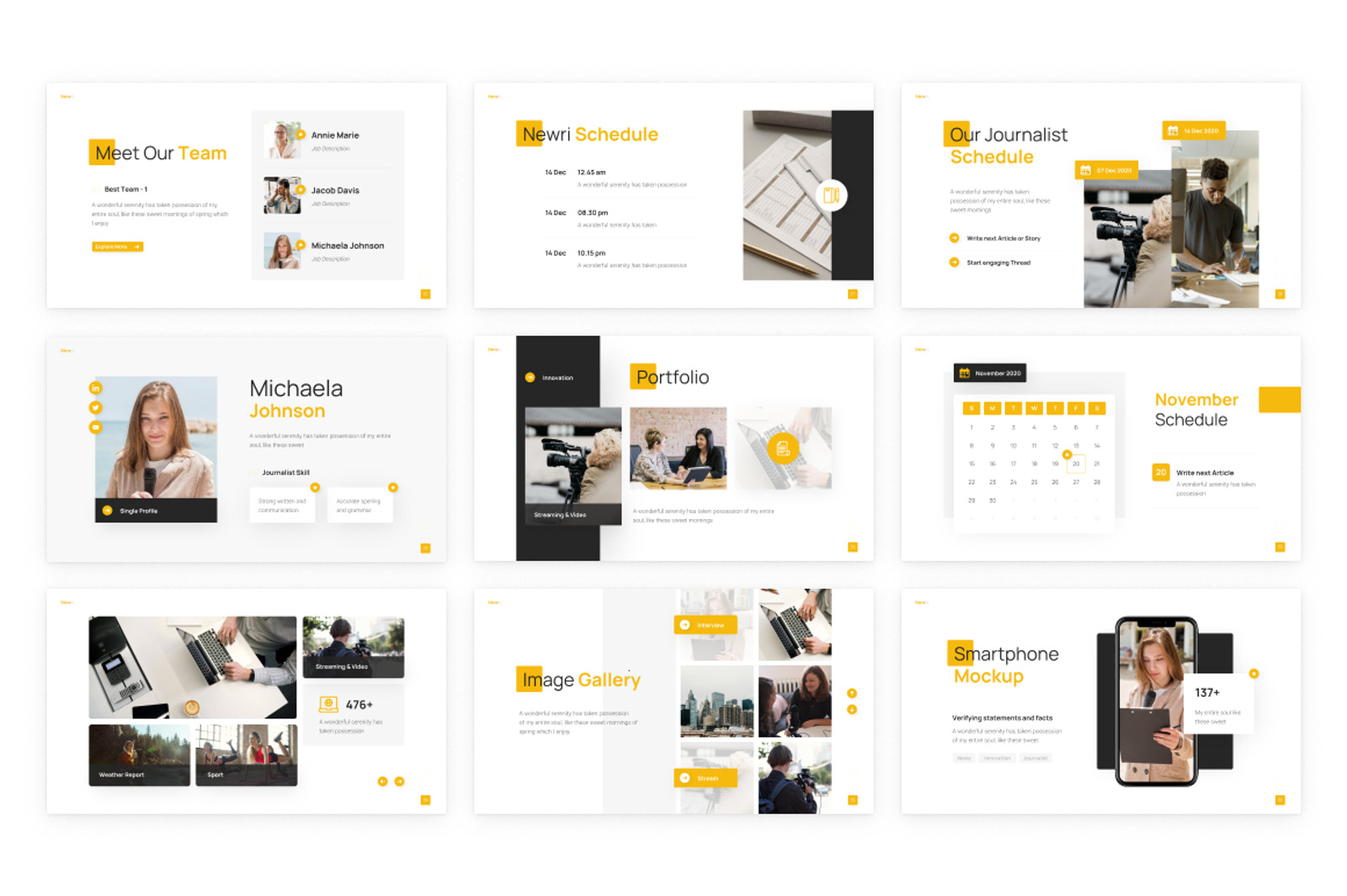 Newri Professional Journalist PowerPoint Template