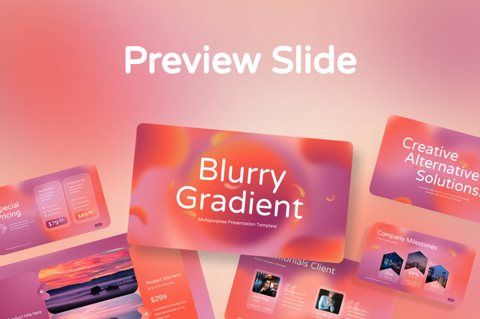 Blurry Creative Multipurpose PowerPoint Template