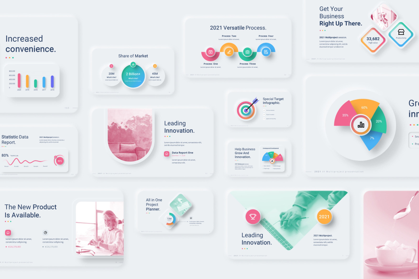 2021 Neumorphic Premium PowerPoint Presentation PowerPoint template #164944