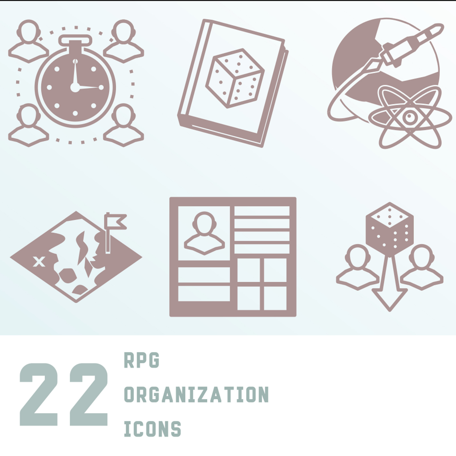 RPG Organization Outline Iconset #224260 - TemplateMonster