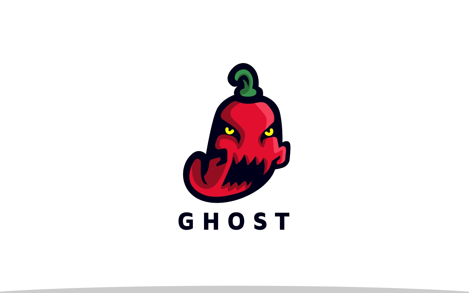 Chili Pepper Ghost Logo Template #227562 - TemplateMonster