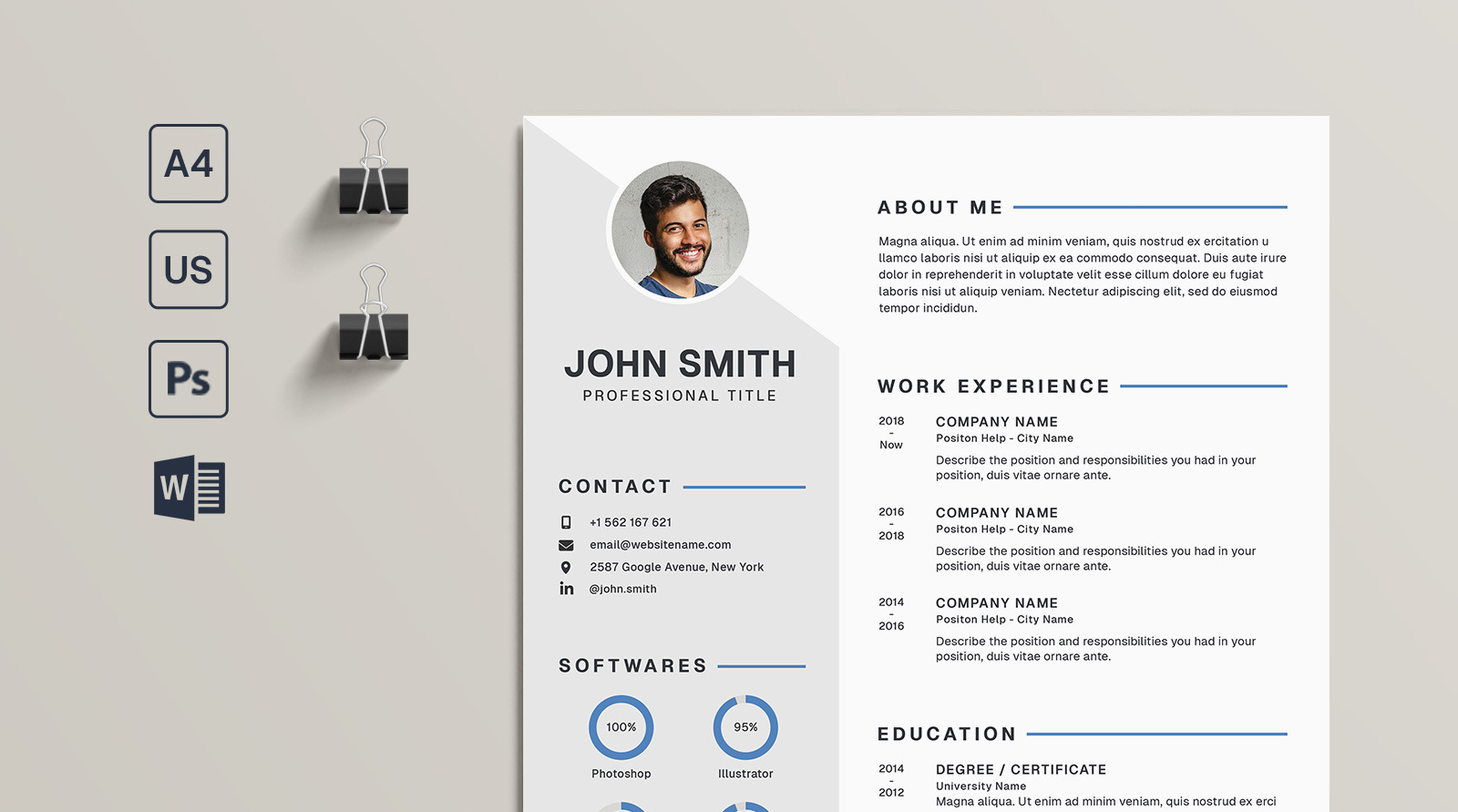 Paul Kevin Resume Template #464213 - TemplateMonster