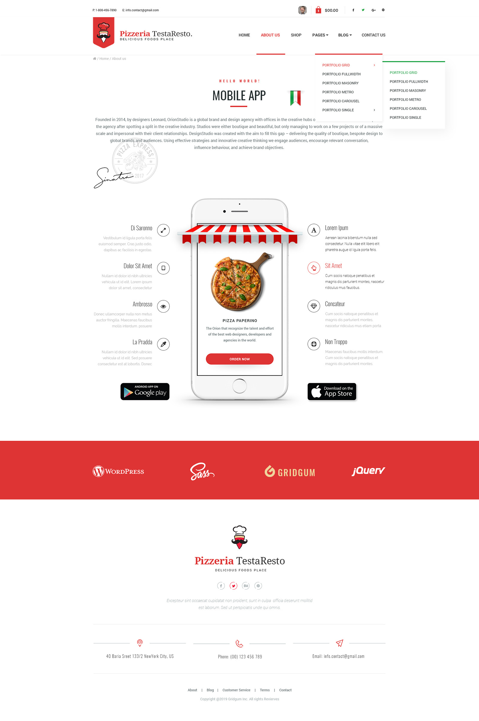 Pizzeria - Bootstrap HTML Template #295200 - TemplateMonster