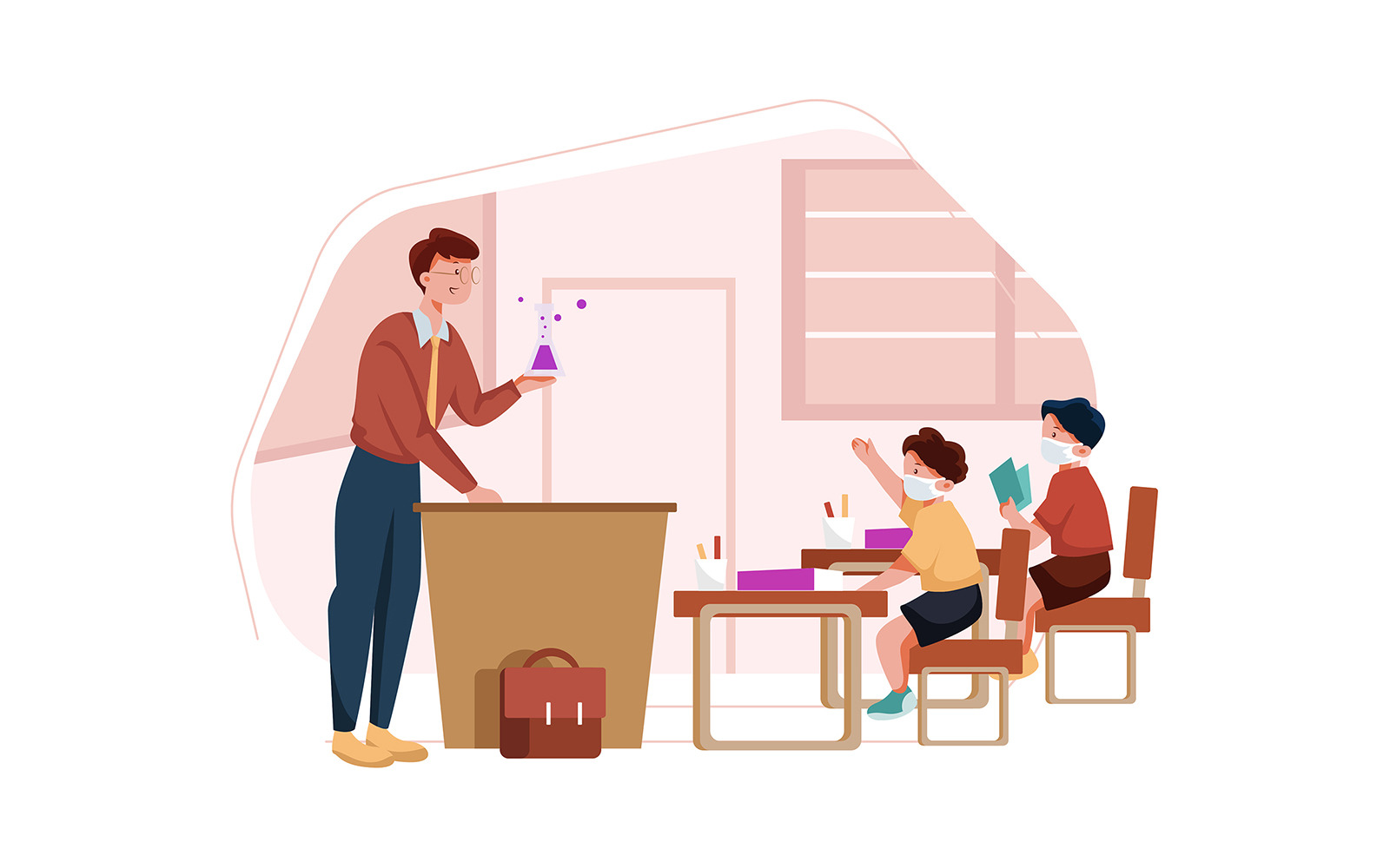 M312_Social Distance Illustrations #225362 - TemplateMonster