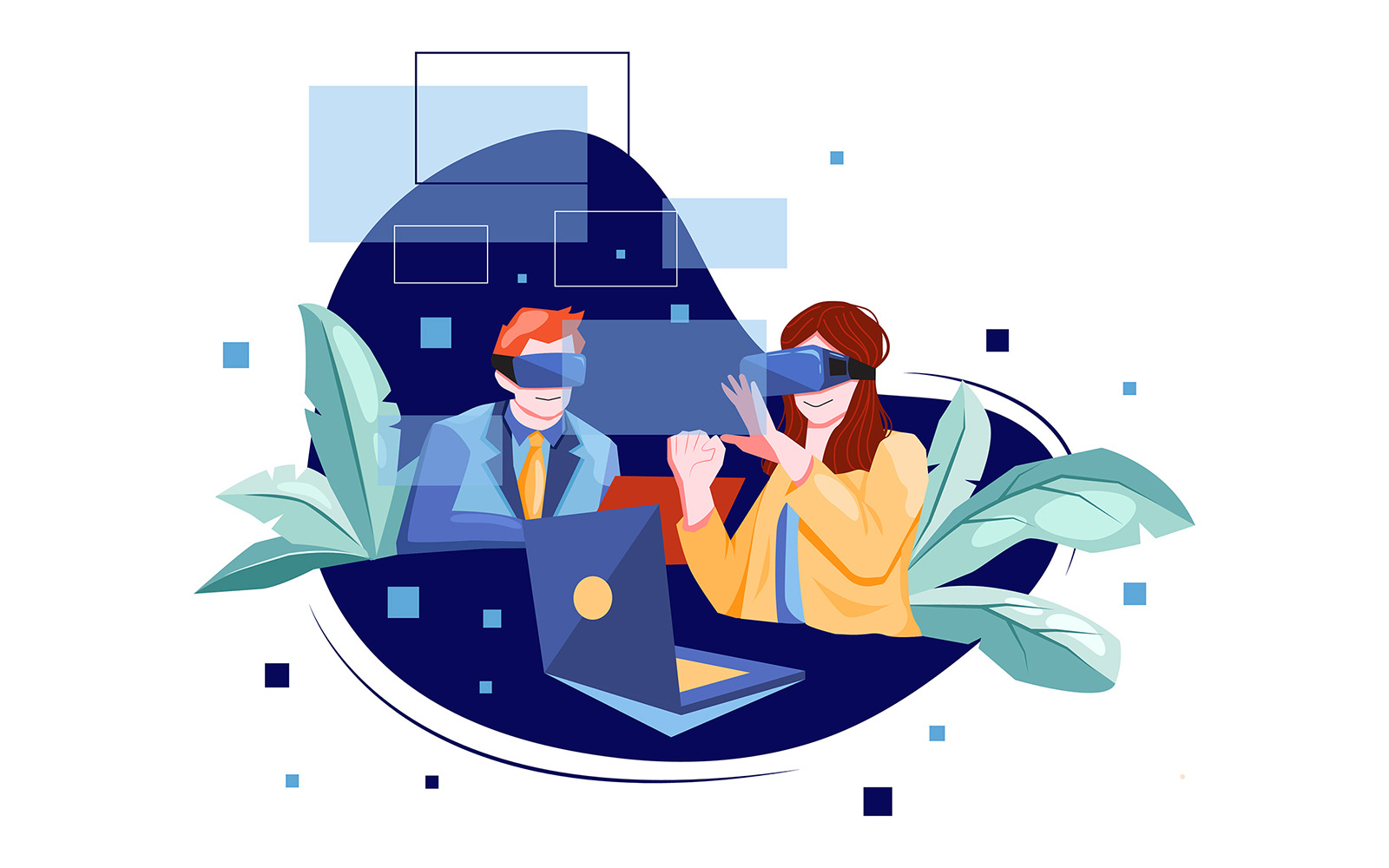 M356 - Virtual Reality Illustration Pack - TemplateMonster