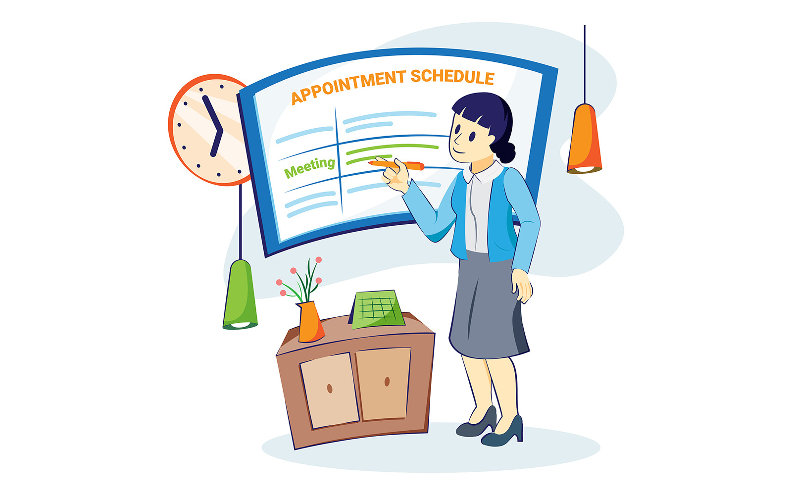 M348 - Appointment Scheduling Illustrations - TemplateMonster