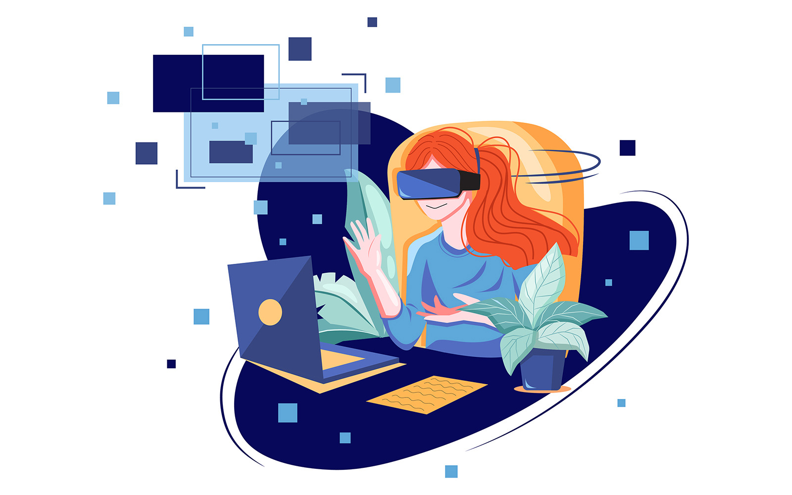 M356 - Virtual Reality Illustration Pack - TemplateMonster