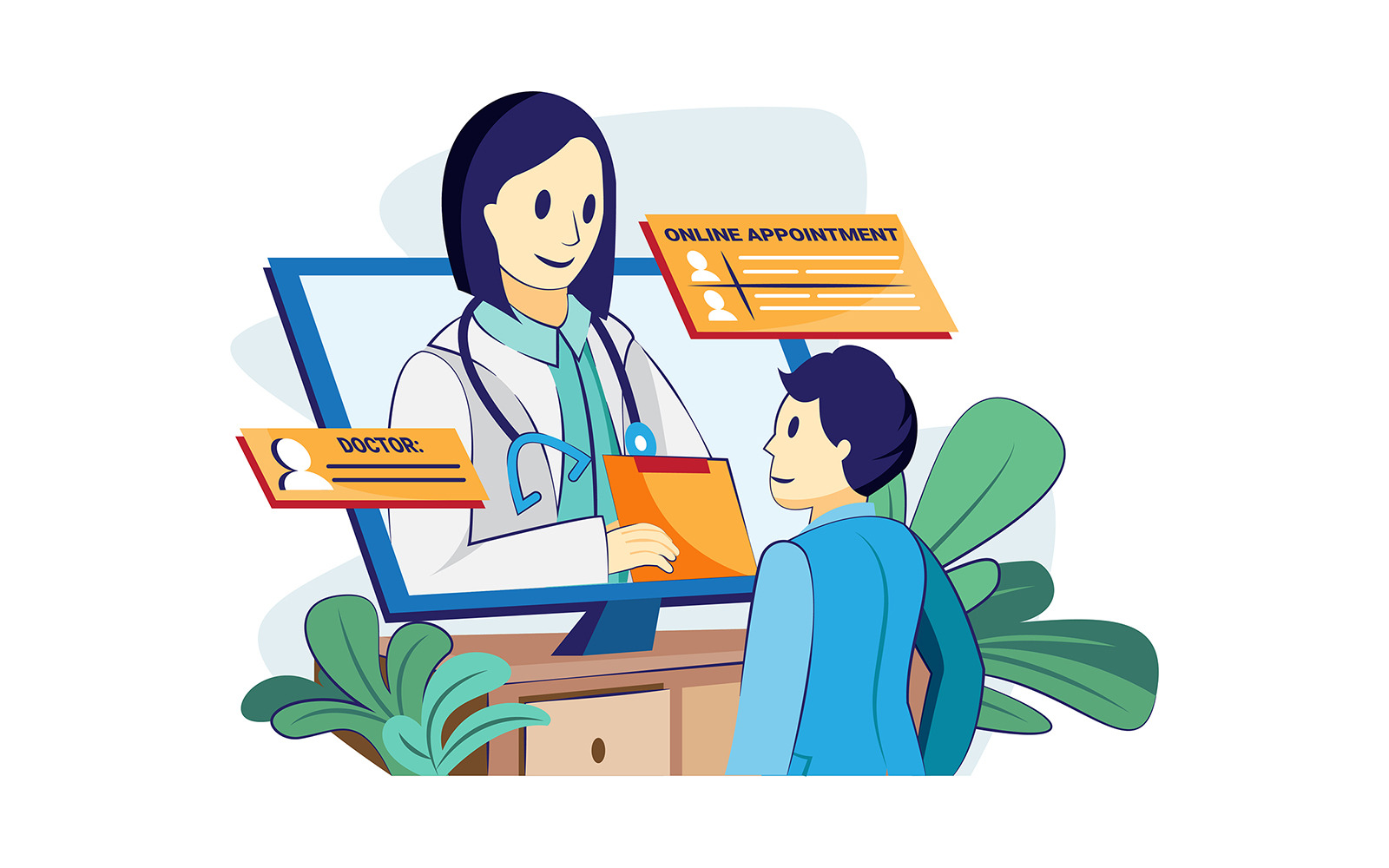 M348 - Appointment Scheduling Illustrations - TemplateMonster