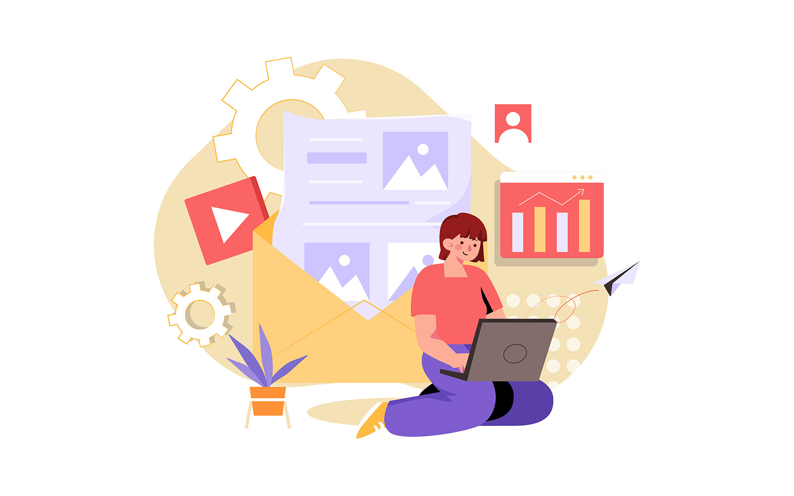 M337 - Email Marketing Illustration Pack - TemplateMonster