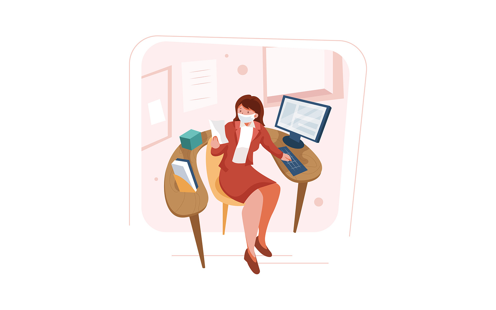 M312_Social Distance Illustrations #225362 - TemplateMonster