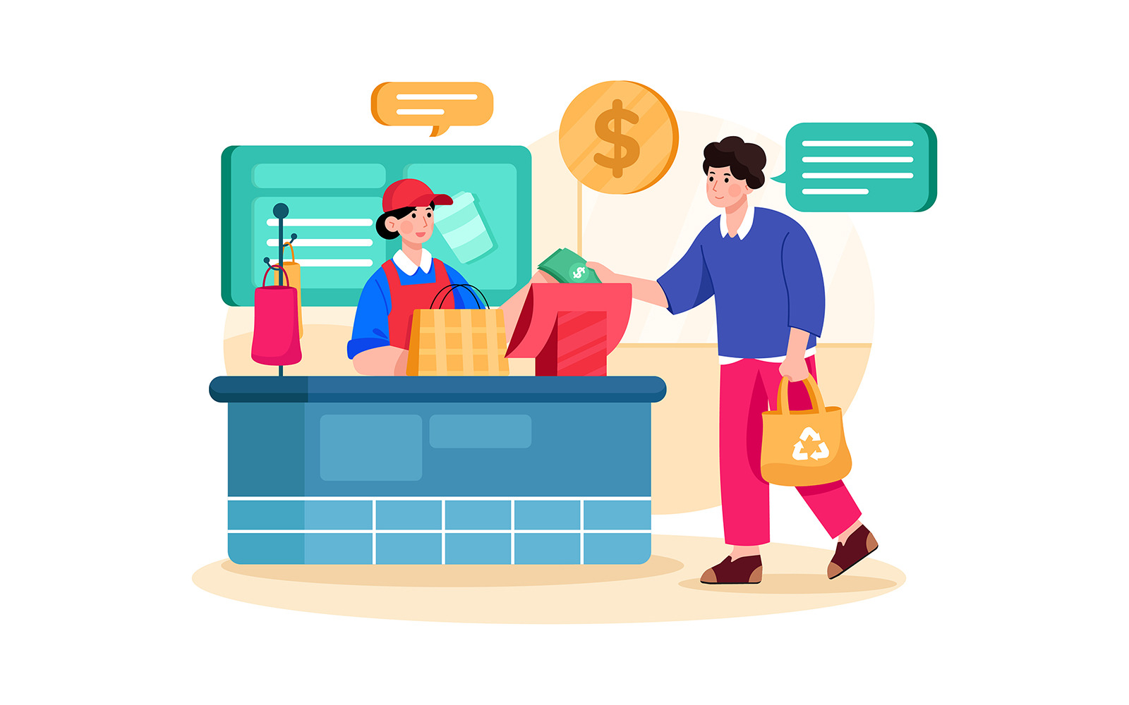 M307 - Shopping & E-Commerce Illustrations