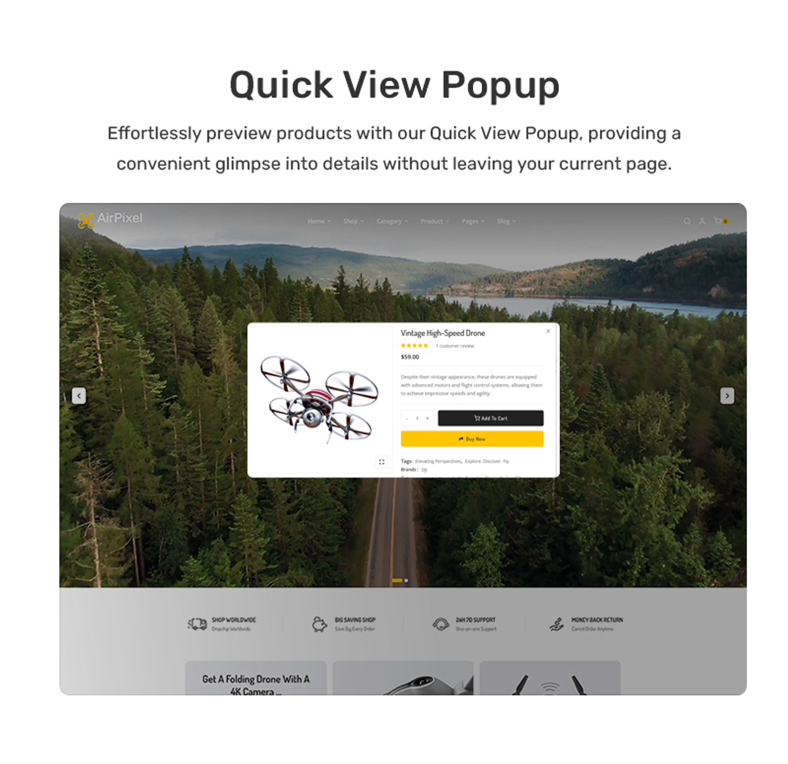 AirPixel - WooCommerce Theme Best for Drones, Speakers & Smart Gadgets