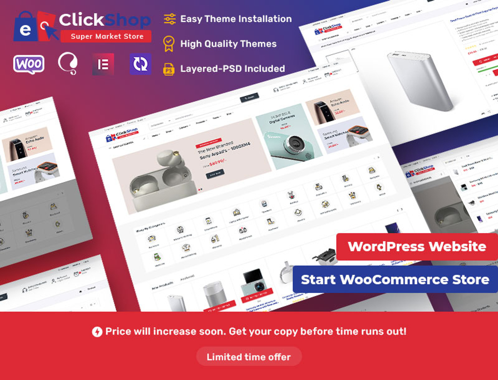 ClickShop - Electronic & Gadgets Marketplace Store Theme For WooCommerce Store