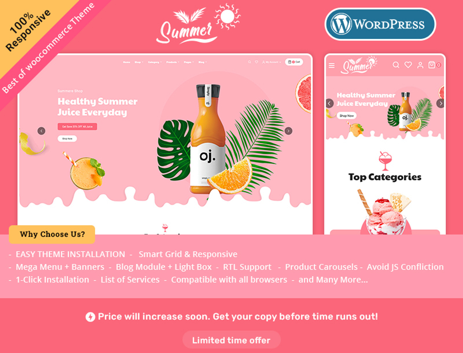 Summer - WooCommerce Theme for Juices, Shakes, Ice Cream & Smoothies
