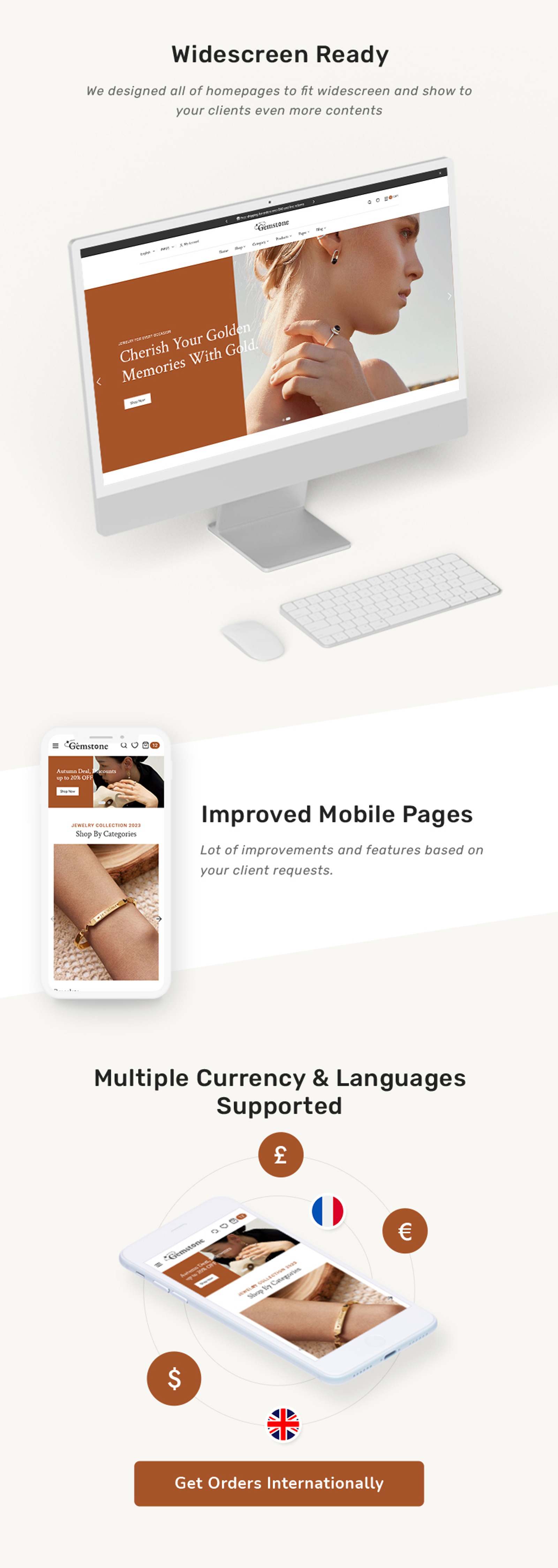 Gemstone - elegance jewelry-imitation WooCommerce Responsive theme