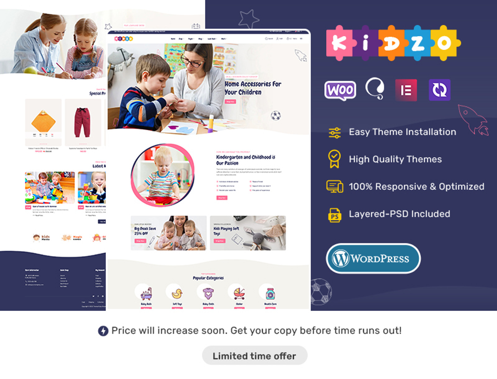 Kidzo - WooCommerce theme for Baby, Kids & Toys Stores