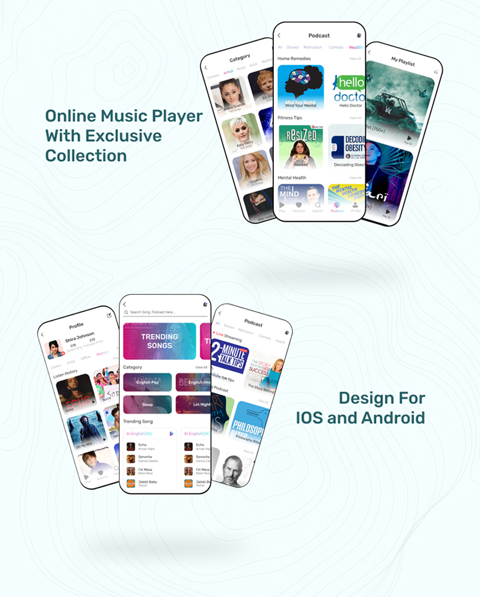 Play It – Modern Music and Podcast App UI Kit