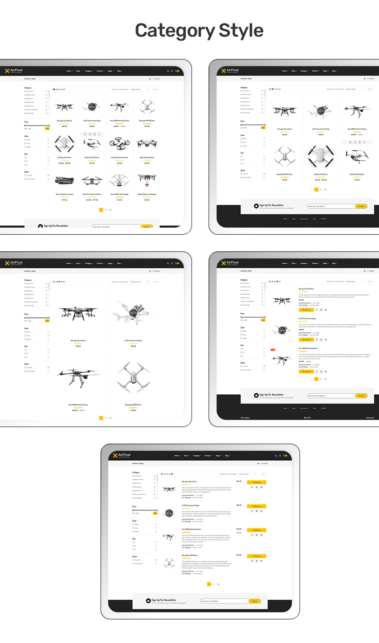 AirPixel - WooCommerce Theme Best for Drones, Speakers & Smart Gadgets