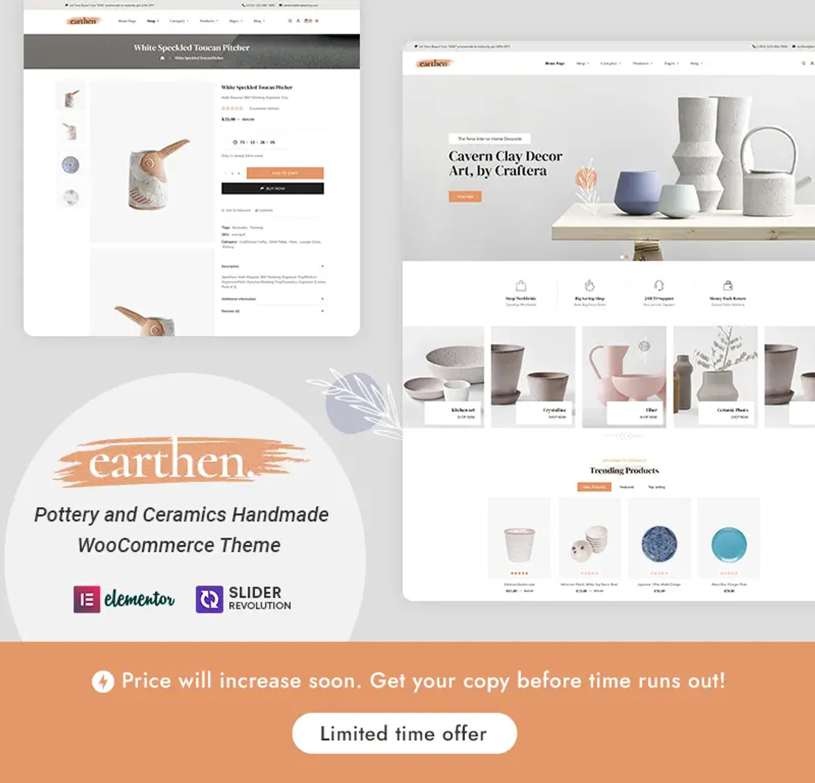 Earthen - Pottery and Ceramics Handmade WooCommerce Theme